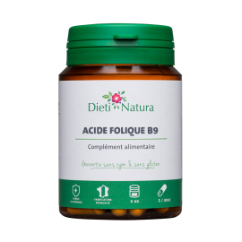 Acide folique Vitamine B9 60 et 200 Gélules - Vitamines et Minéraux ...