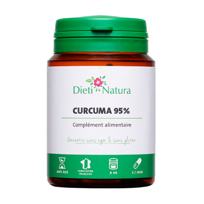 Curcuma 95% 60 Gélules - Articulation | Dieti Natura