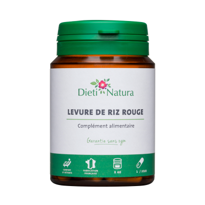 Levure de Riz Rouge 60 et 200 Gélules - Cholestérol | Dieti Natura