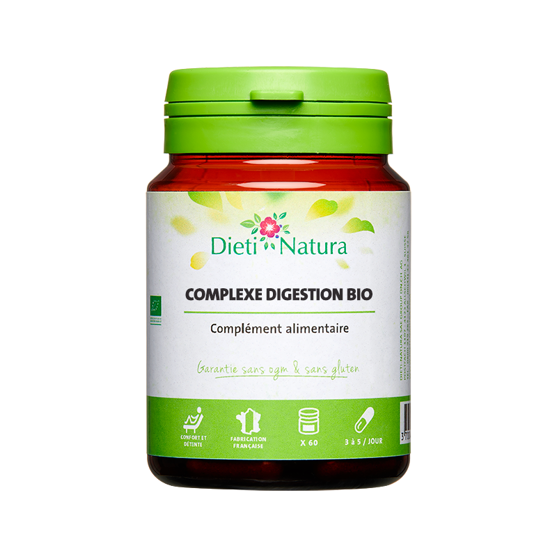 Complexe digestion Bio 60 et 200 Gélules - Digestion | Dieti Natura