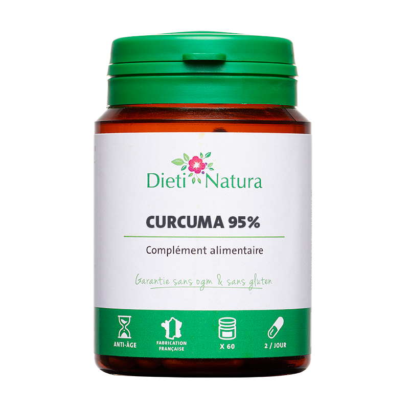 Curcuma 95% 60 Gélules - Articulation | Dieti Natura