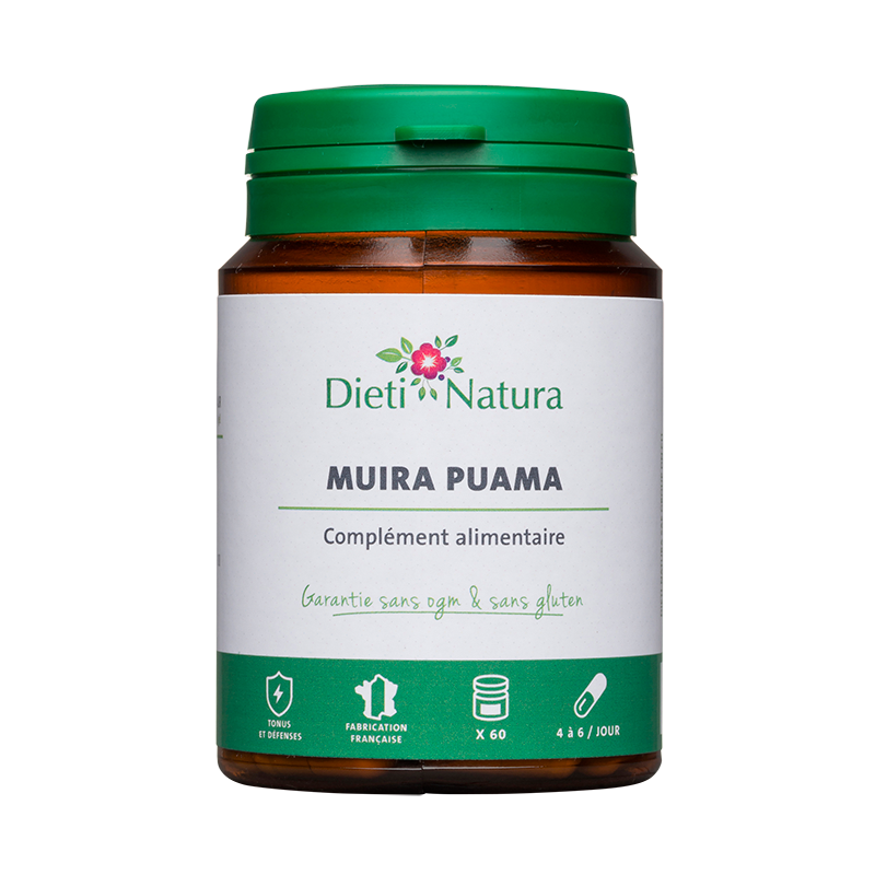 Muira Puama 60 et 200 Gélules - Tonique Sexuel | Dieti Natura