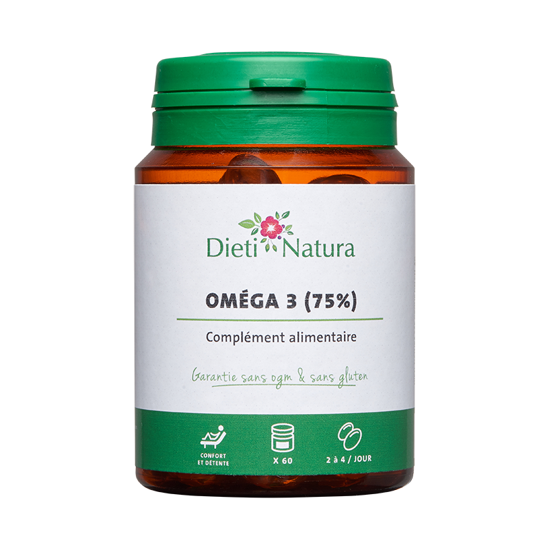 Oméga 3 (75%) 60 Capsules - Coeur | Dieti Natura