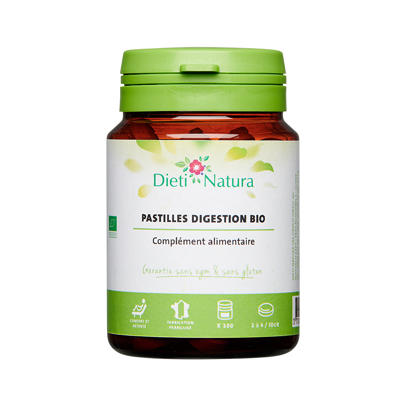 Pastilles Digestion Bio 100 Pastilles - Huiles Essentielles | Dieti Natura