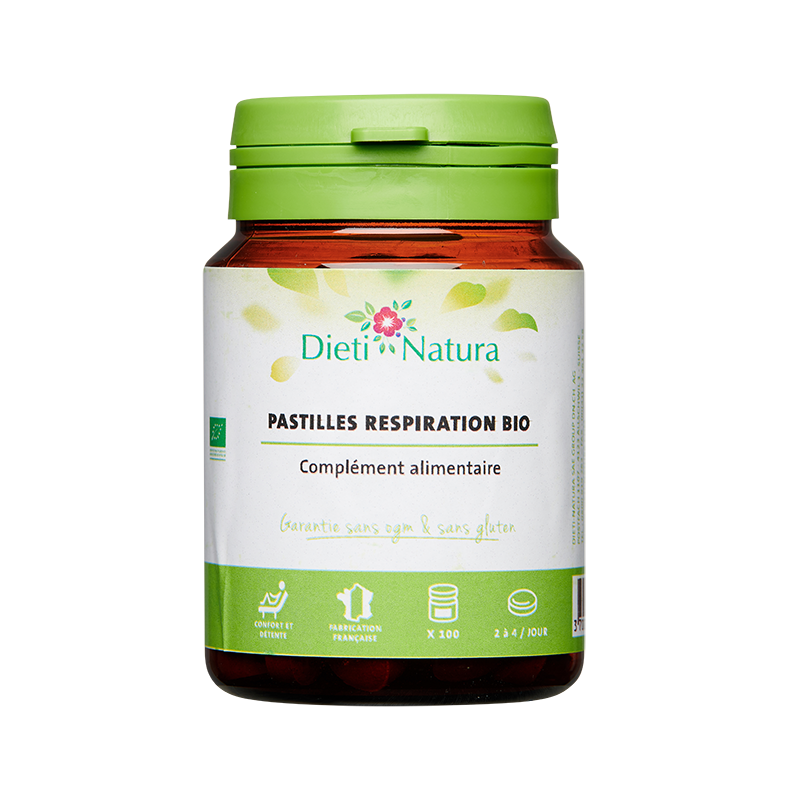 Pastilles Respiration Bio 100 Pastilles - Huiles Essentielles | Dieti ...