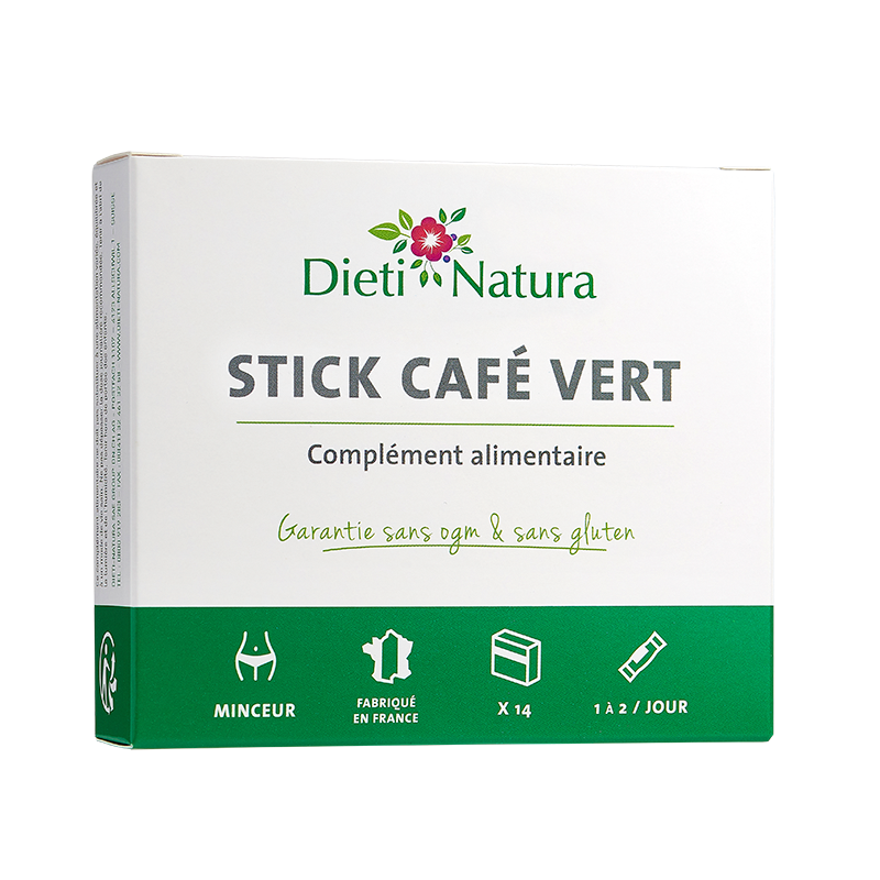 Café Vert 14 Sticks Solubles - Brûle Graisses | Dieti Natura