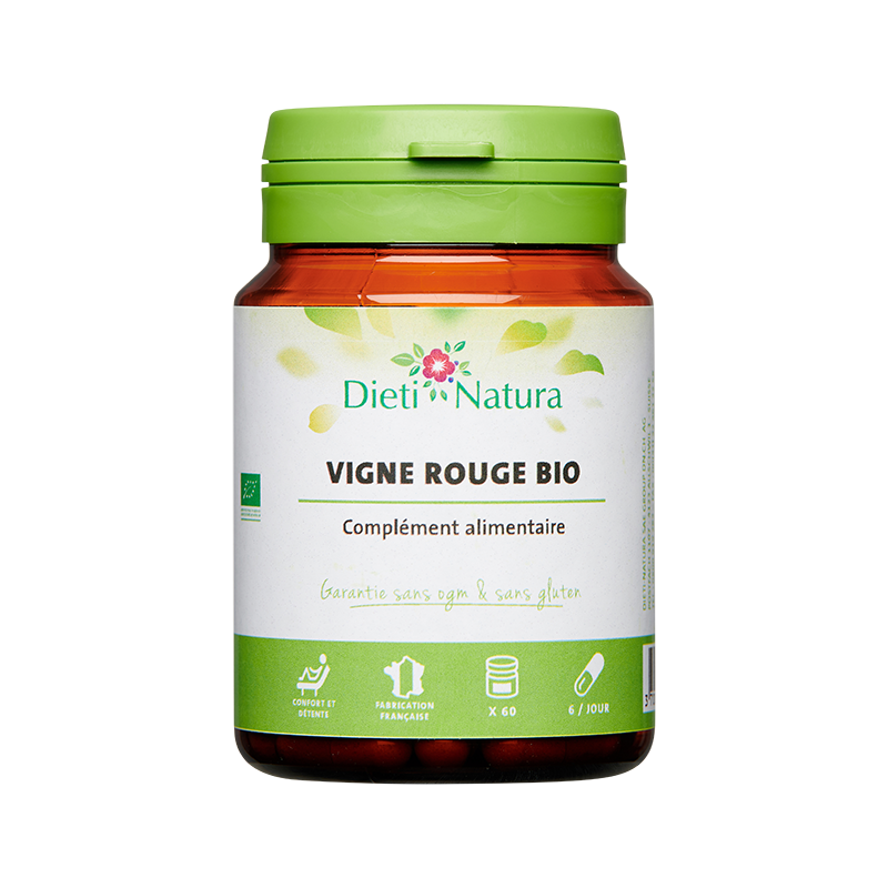 Vigne Rouge Bio 60 et 200 Gélules - Circulation | Dieti Natura